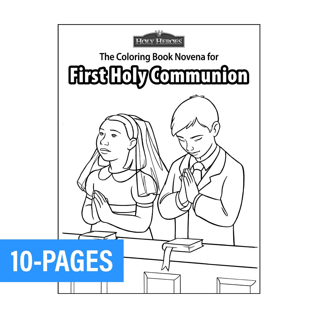First Communion Novena Coloring Download | Holy Heroes