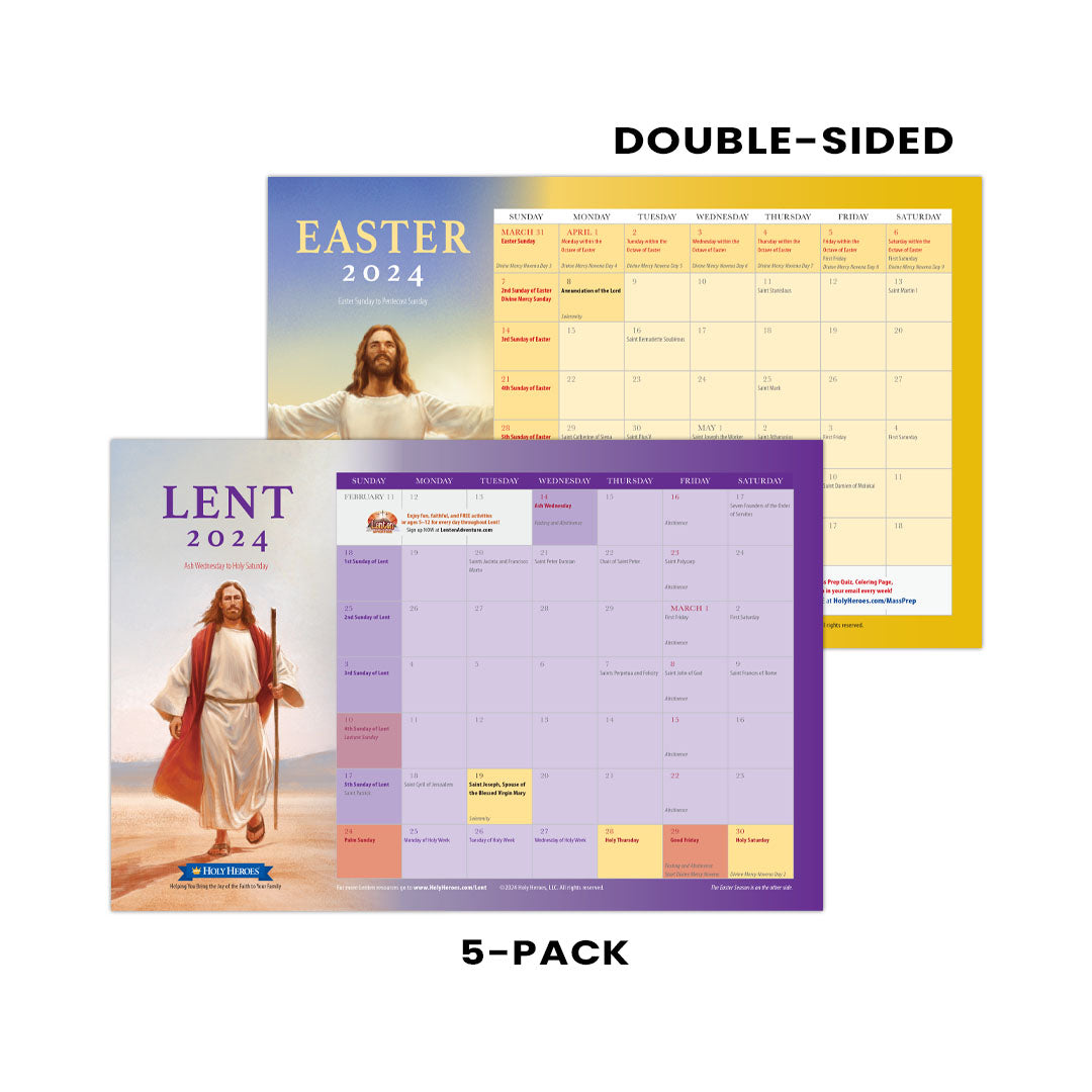 Lent & Easter Season Calendar – Holy Heroes