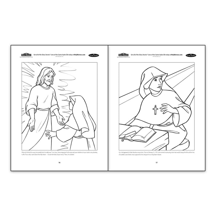 Saint Faustina and Divine Mercy Coloring Book – Holy Heroes