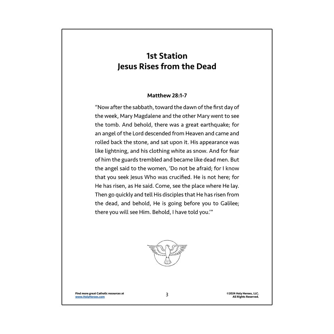 Via Lucis: Stations of the Resurrection Coloring Pages [Download ...