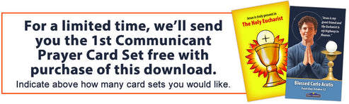 First Communion Novena Coloring Download | Holy Heroes