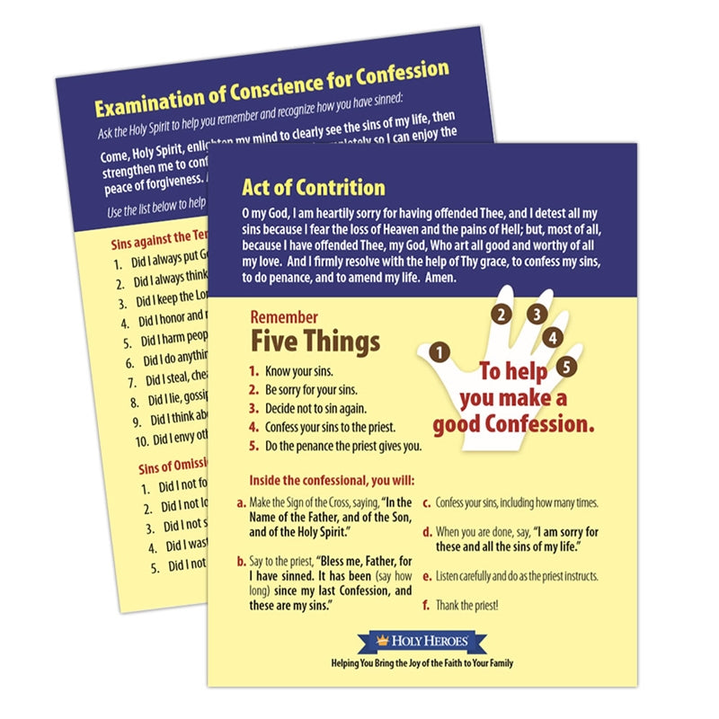 Confession Card – Holy Heroes