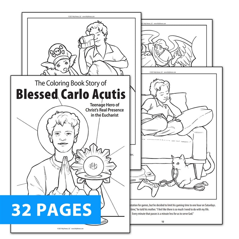 Blessed Carlo Acutis Coloring Book – Holy Heroes
