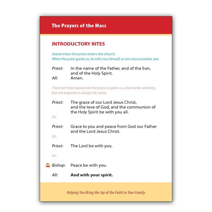 Catholic Prayers & Prayers of the Mass Booklet – Holy Heroes