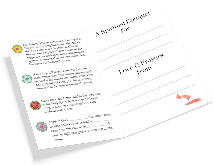 Spiritual Bouquet Cards with Stickers - Catholic Devotions – Holy Heroes