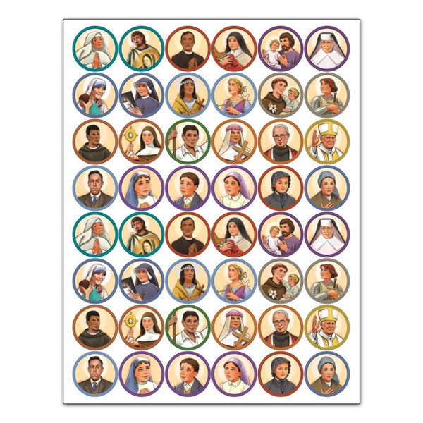 Saint Sticker Sheets (5-Pack) – Holy Heroes